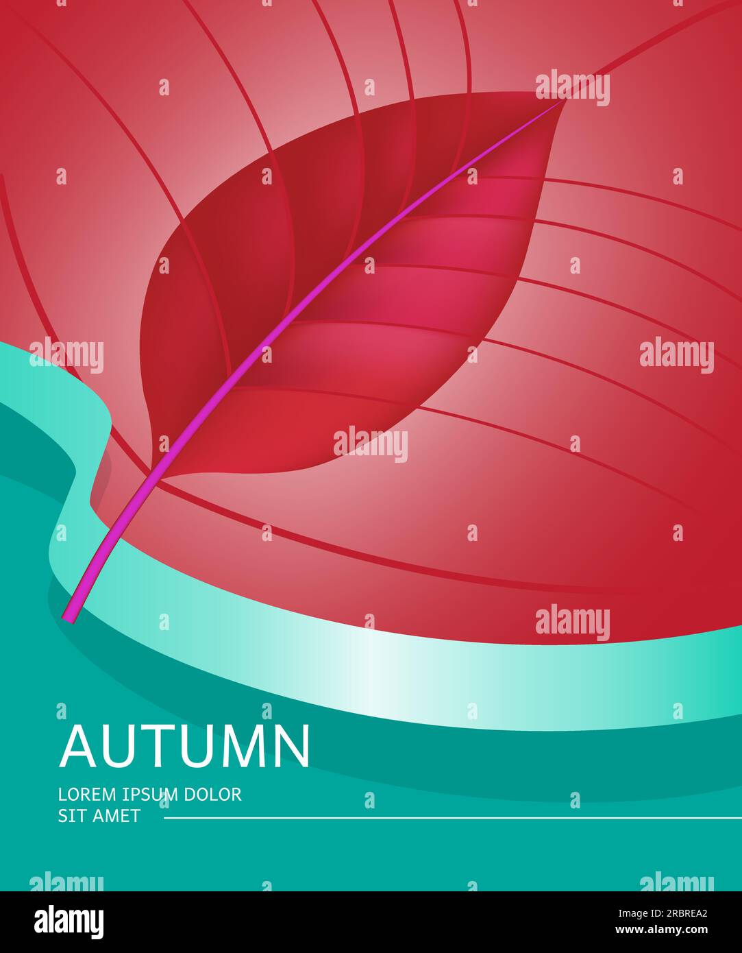 Autumn poster design with leaf shape Stock Vector Image & Art - Alamy