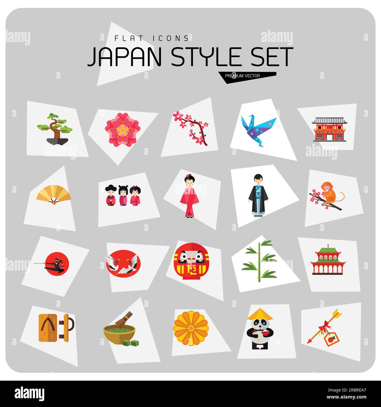 Japan Style Icon Set Stock Vector Image & Art - Alamy