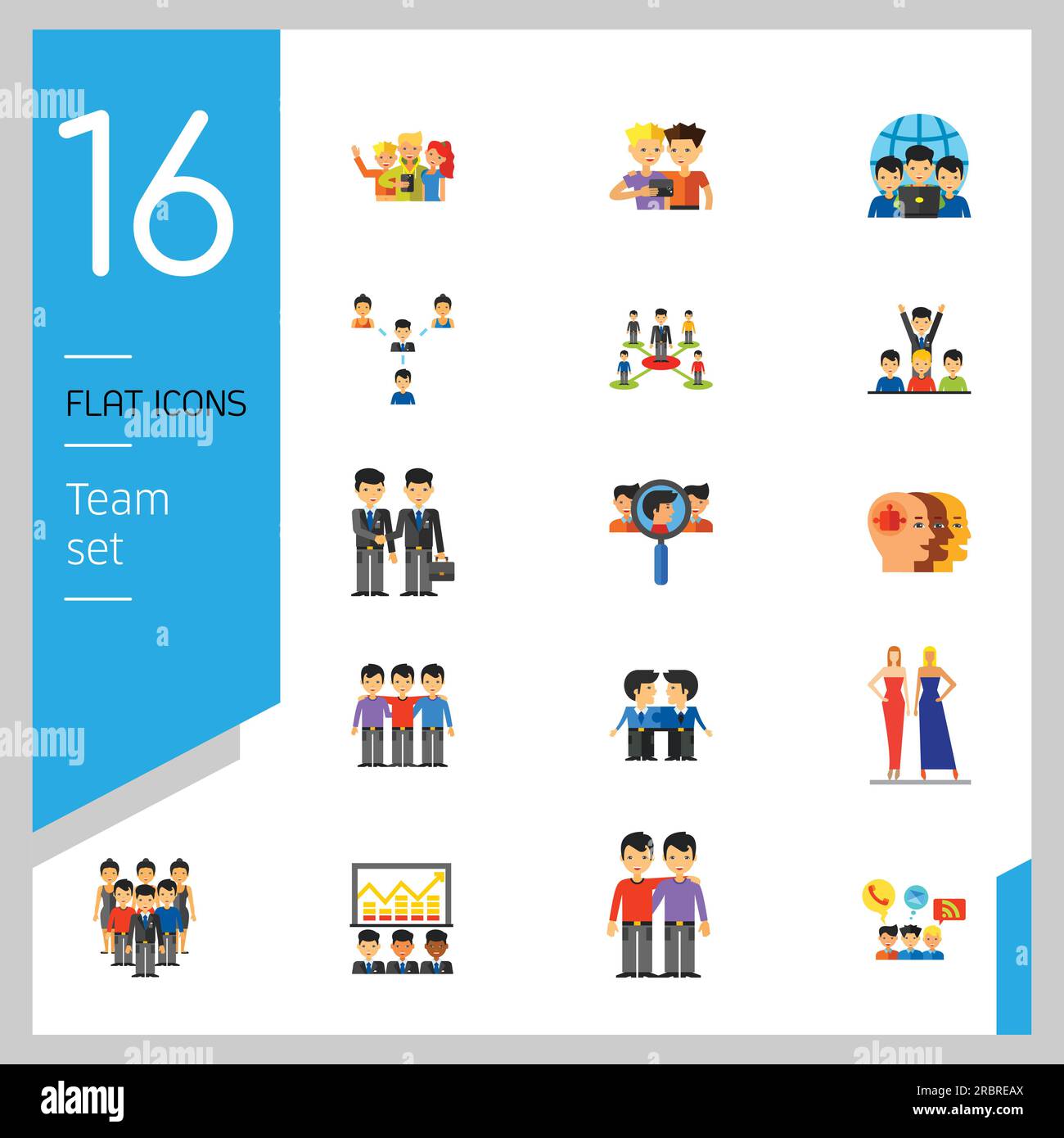 Team Icon Set Stock Vector Image & Art - Alamy