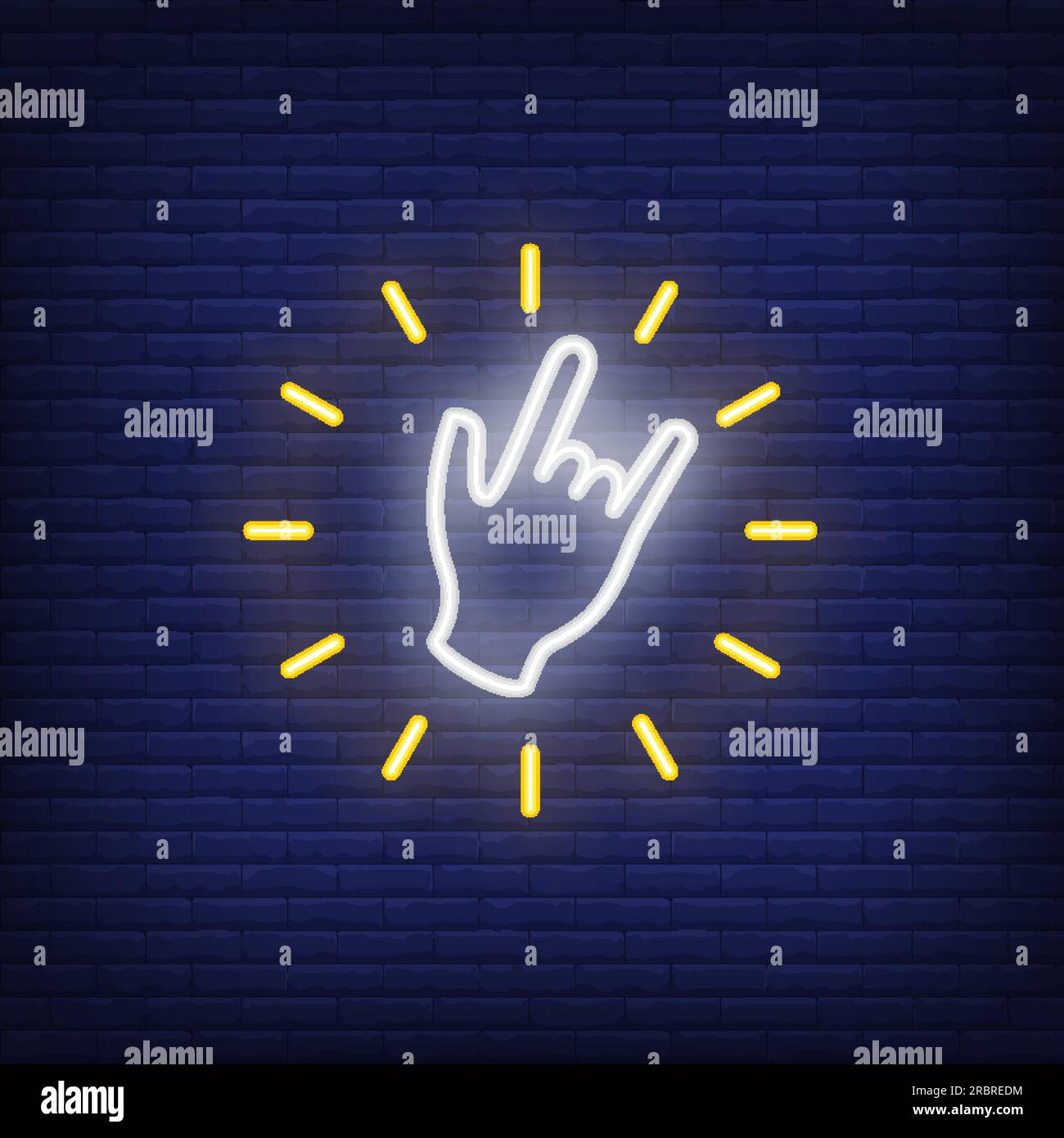 Cool gesture neon sign Stock Vector Image & Art - Alamy