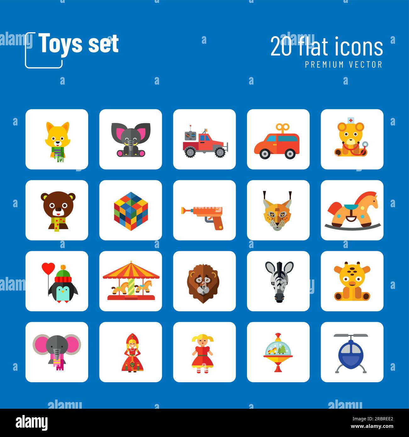 Toys Icons Set Stock Vector Image & Art - Alamy