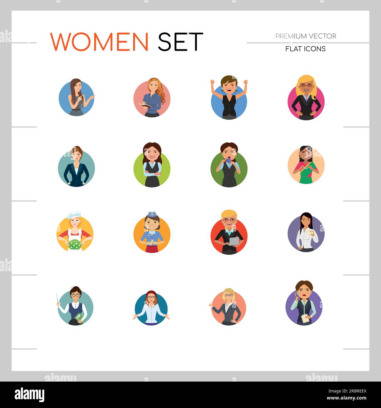 Middle aged asian women Stock Vector Images - Alamy