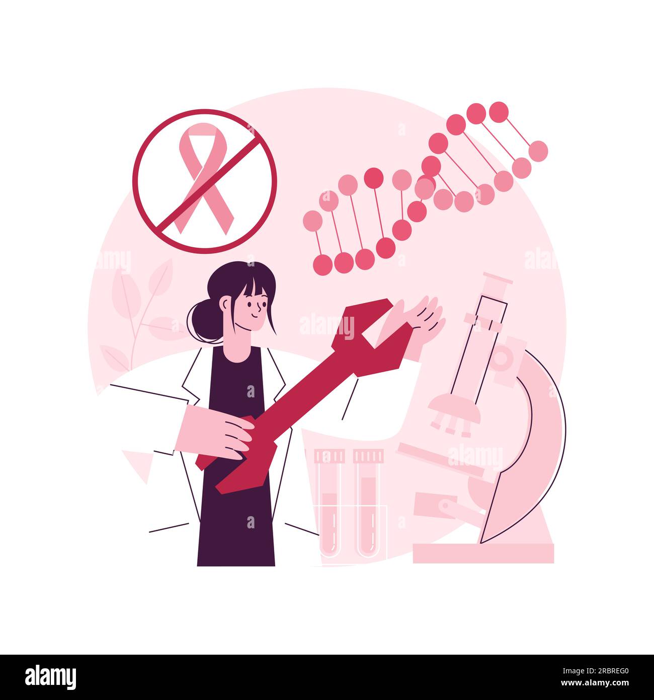 Gene therapy abstract concept vector illustration. Genetic cancer ...