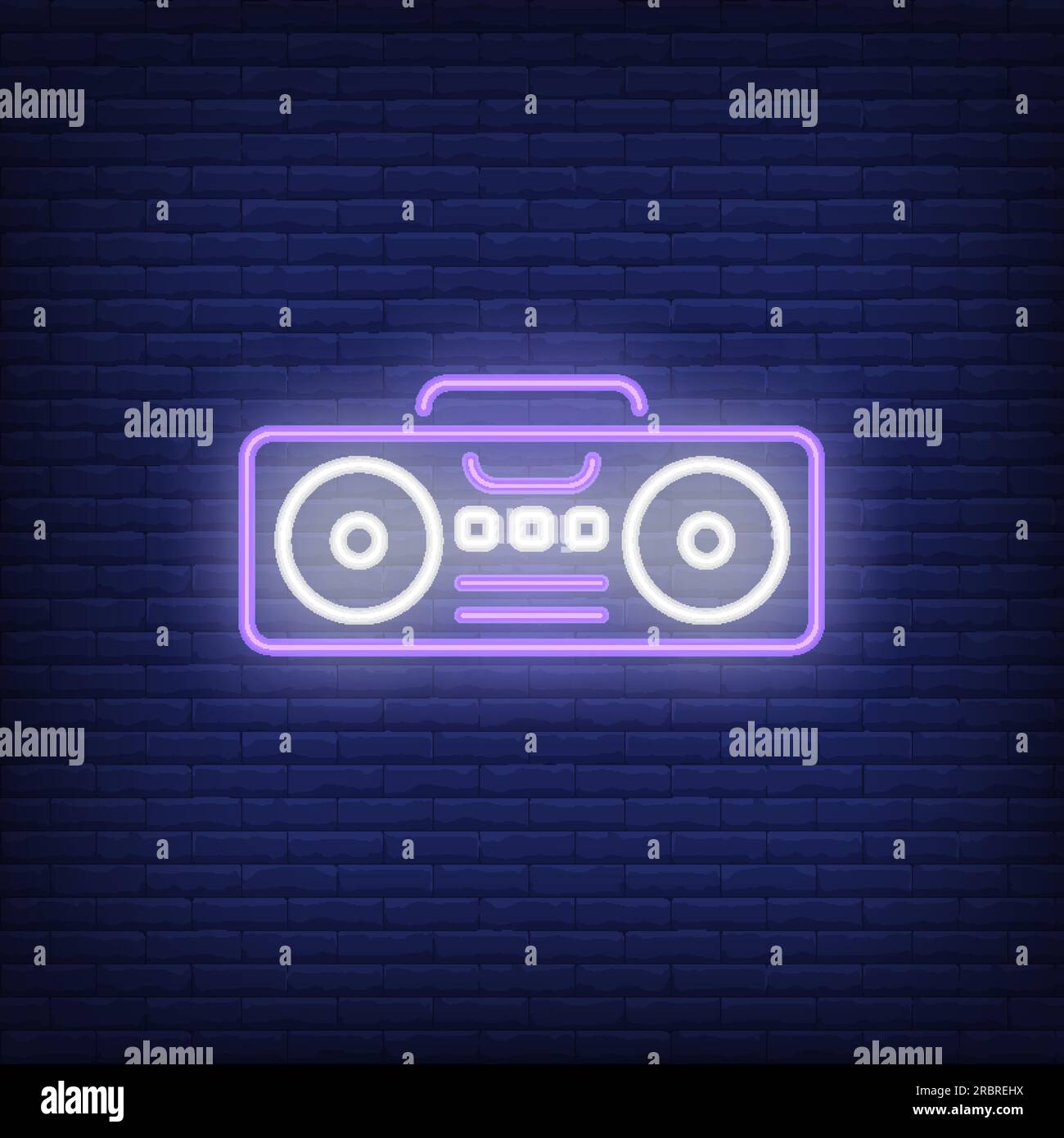 Boombox neon sign Stock Vector Image & Art - Alamy