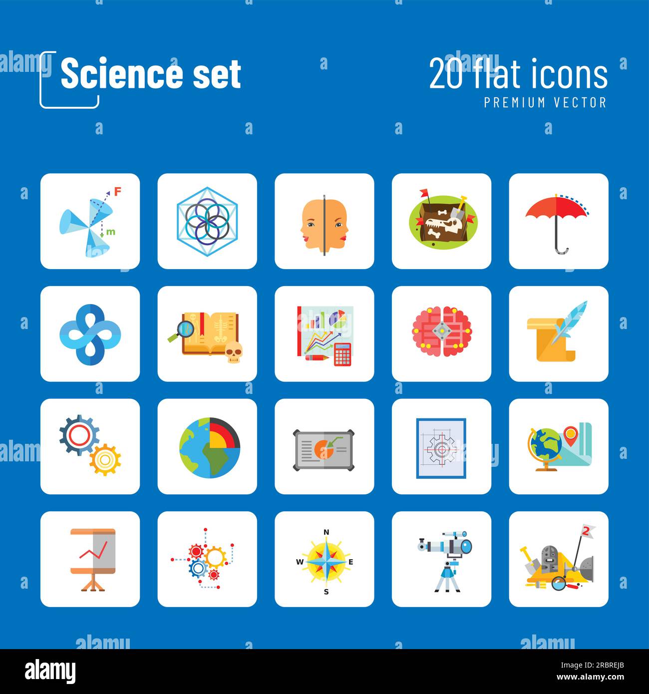 Science Type Icon Set Stock Vector Image & Art - Alamy