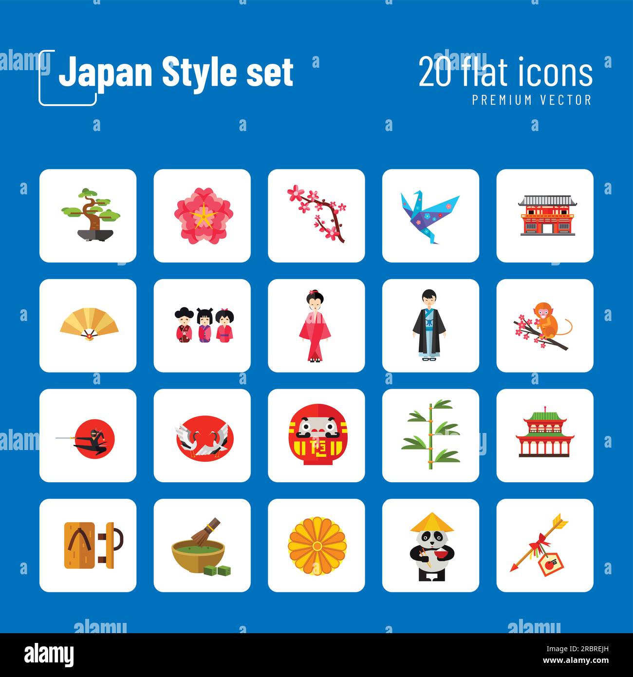Japan Style Icon Set Stock Vector Image & Art - Alamy