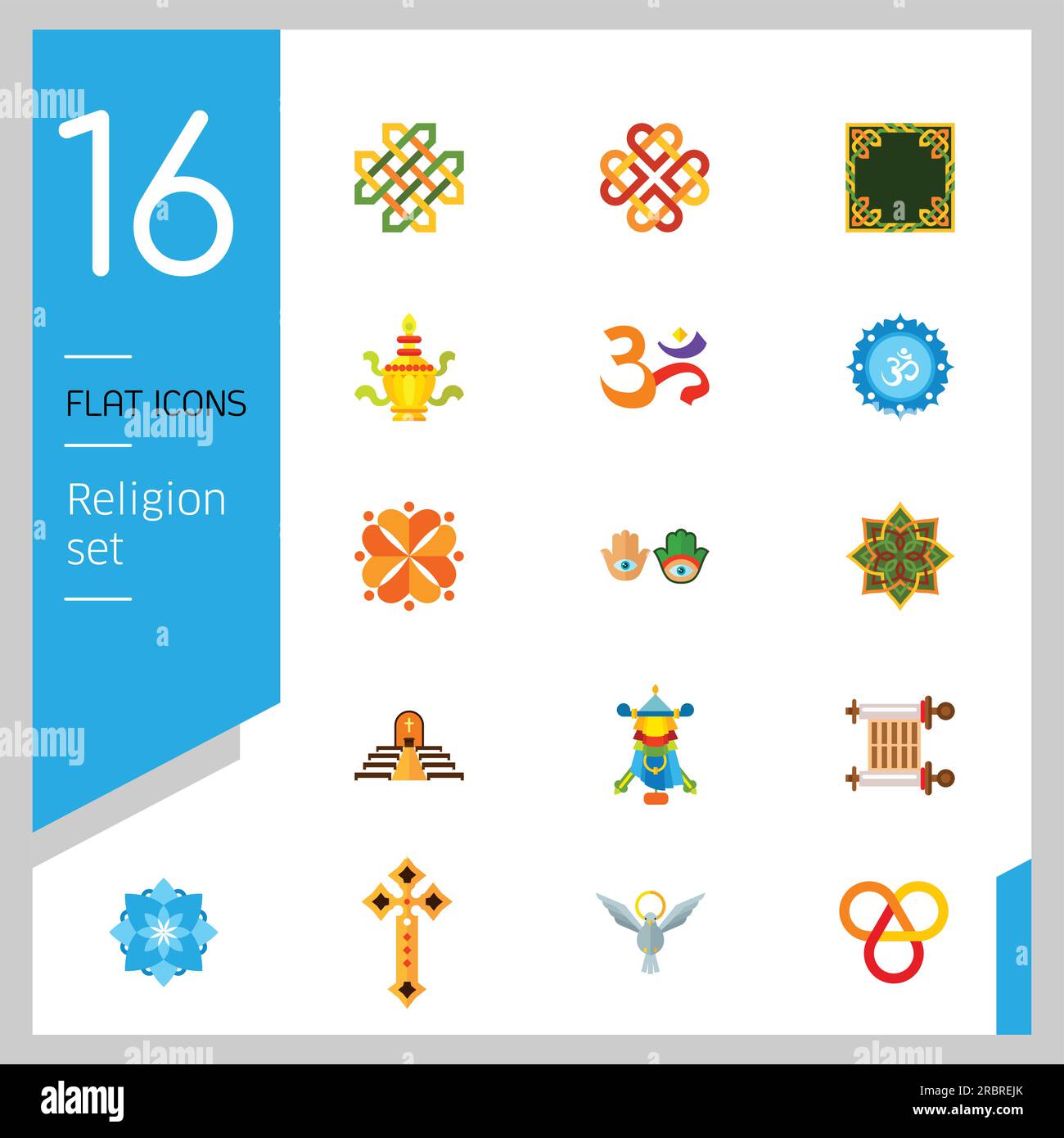 Religion Icons Set Stock Vector Image & Art - Alamy