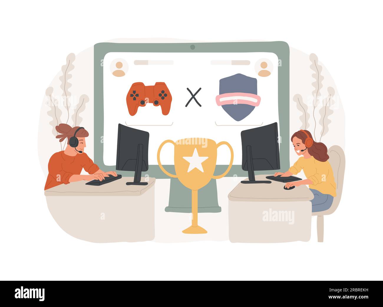 eSports collaboration isolated concept vector illustration. E-sports ...