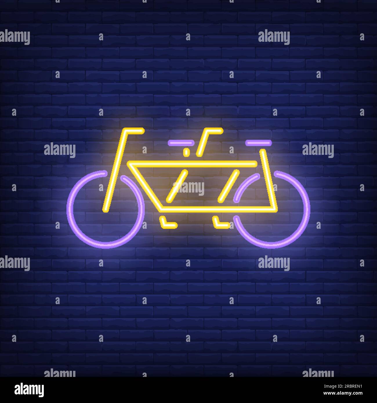 Neon bicycle symbol Stock Vector Images - Alamy