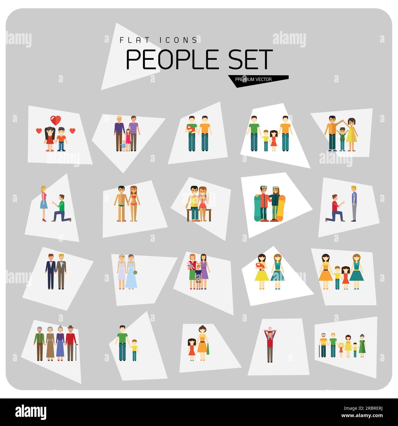 People flat icons set Stock Vector Image & Art - Alamy