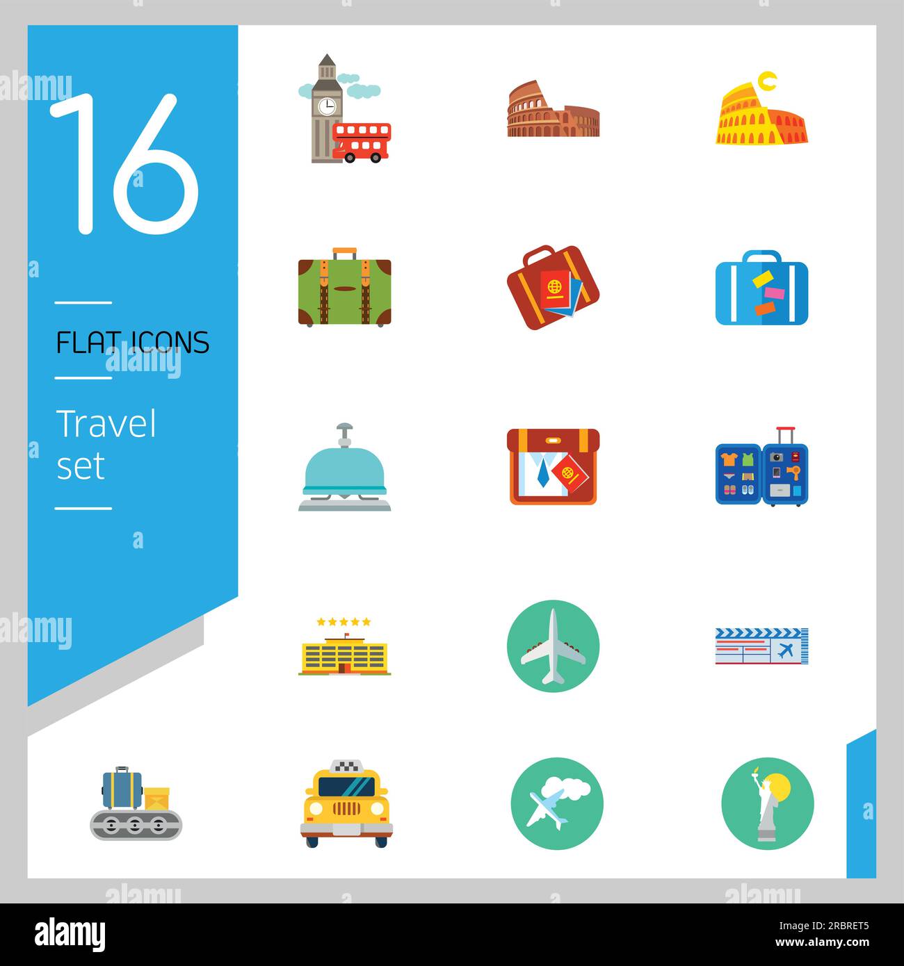 Travel Icons Set Stock Vector Image & Art - Alamy