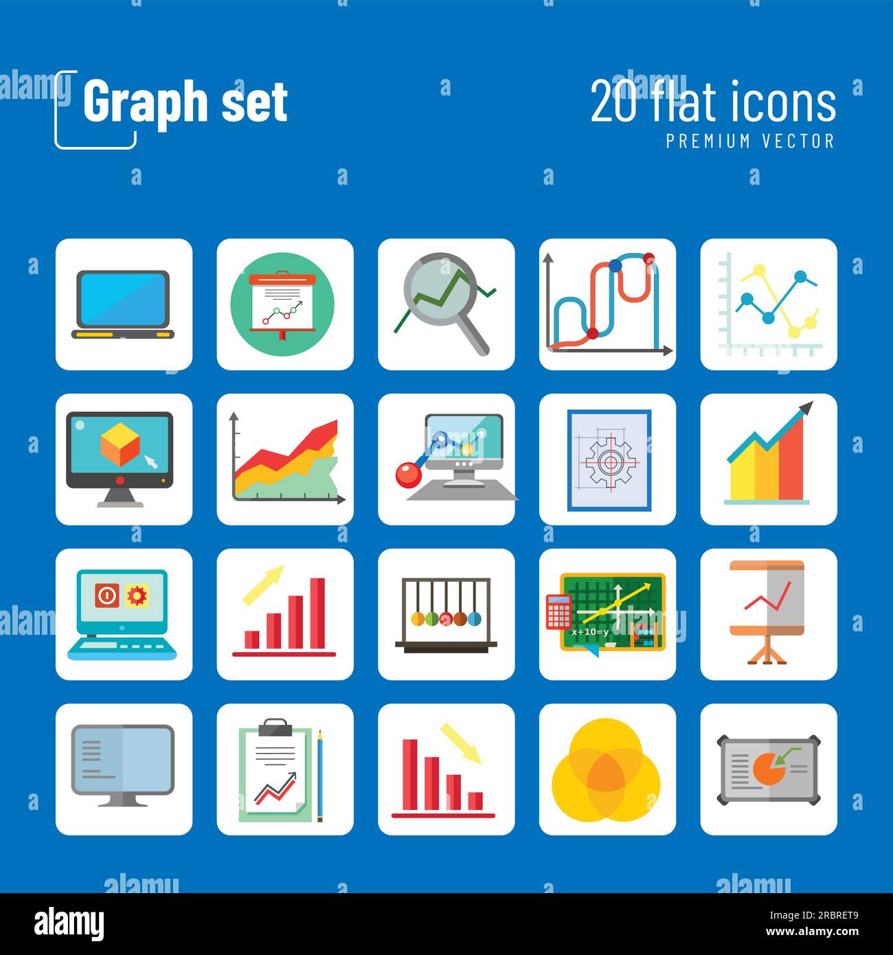 Graph Icon Set Stock Vector Image & Art - Alamy