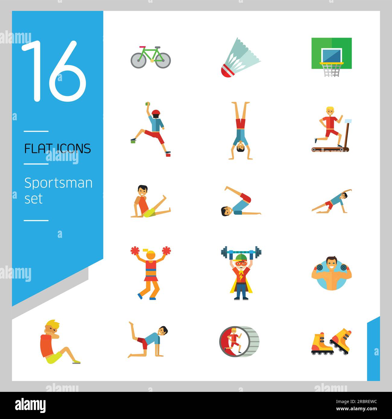 Sportsman Icons Set Stock Vector Image & Art - Alamy