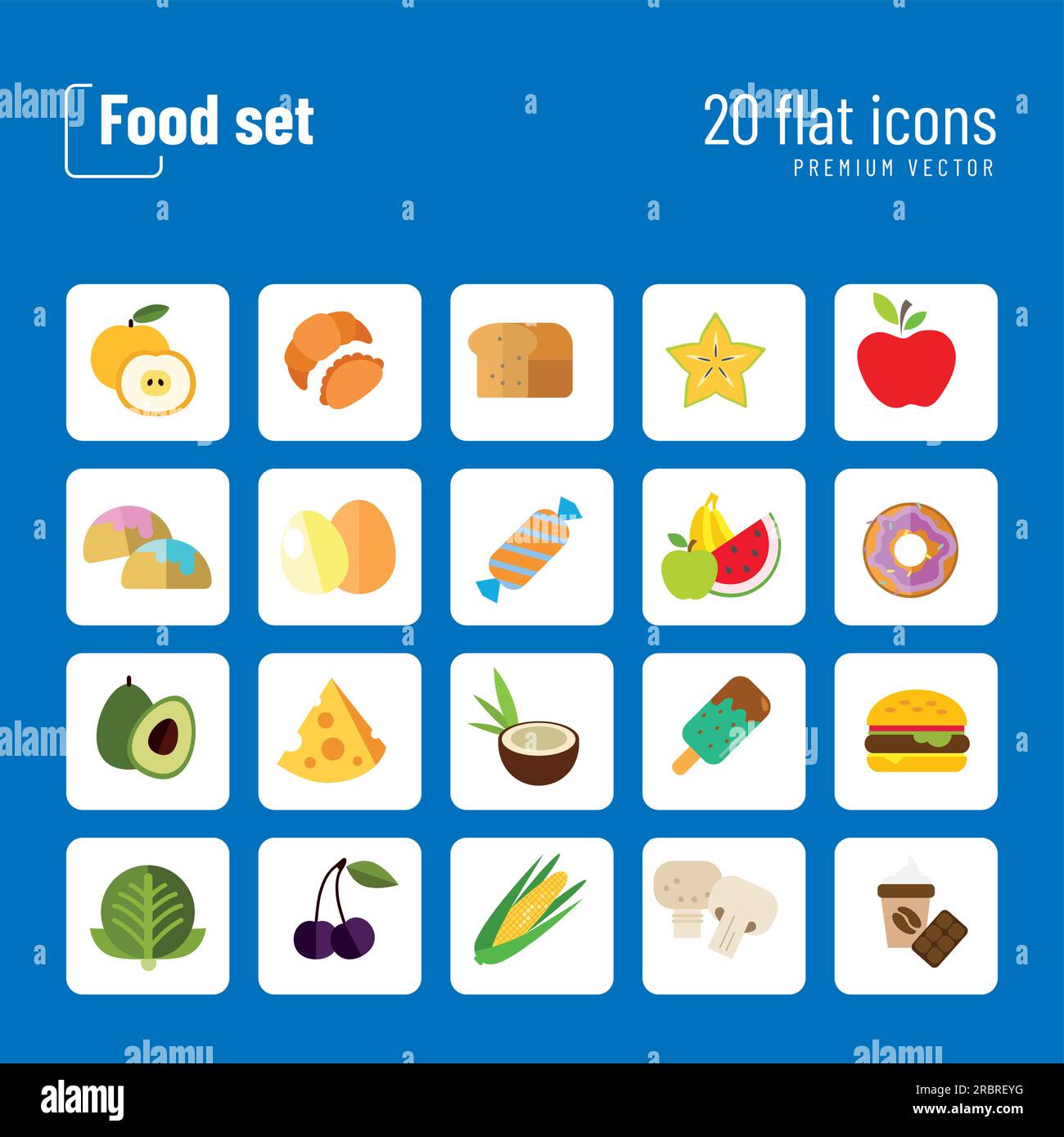 Food icons set Stock Vector Image & Art - Alamy