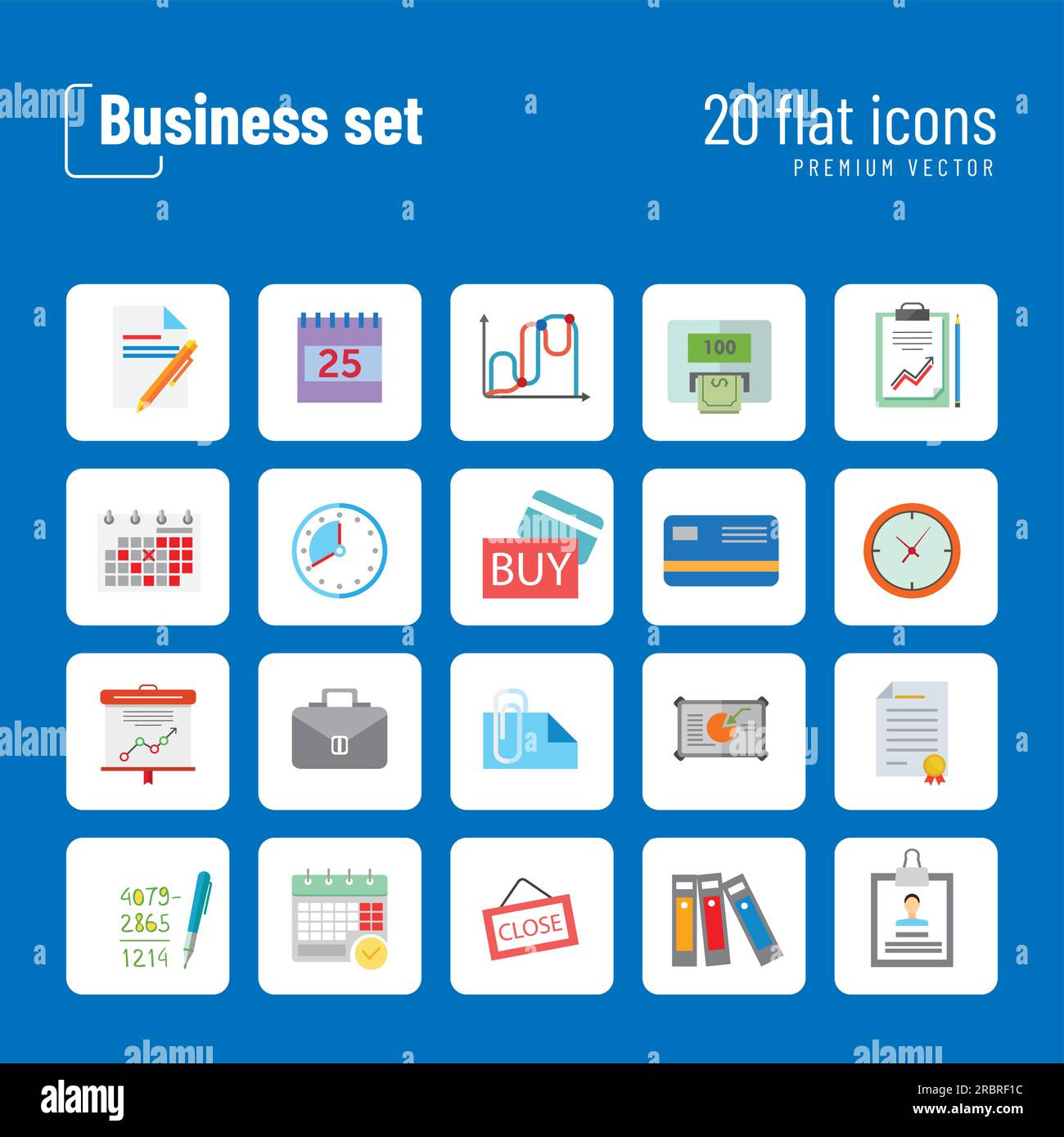 Business icons set Stock Vector Image & Art - Alamy