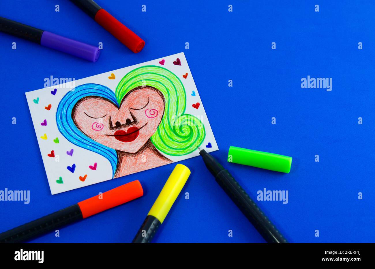 Sketch drawn with thin line graphic pen Stock Photo - Alamy
