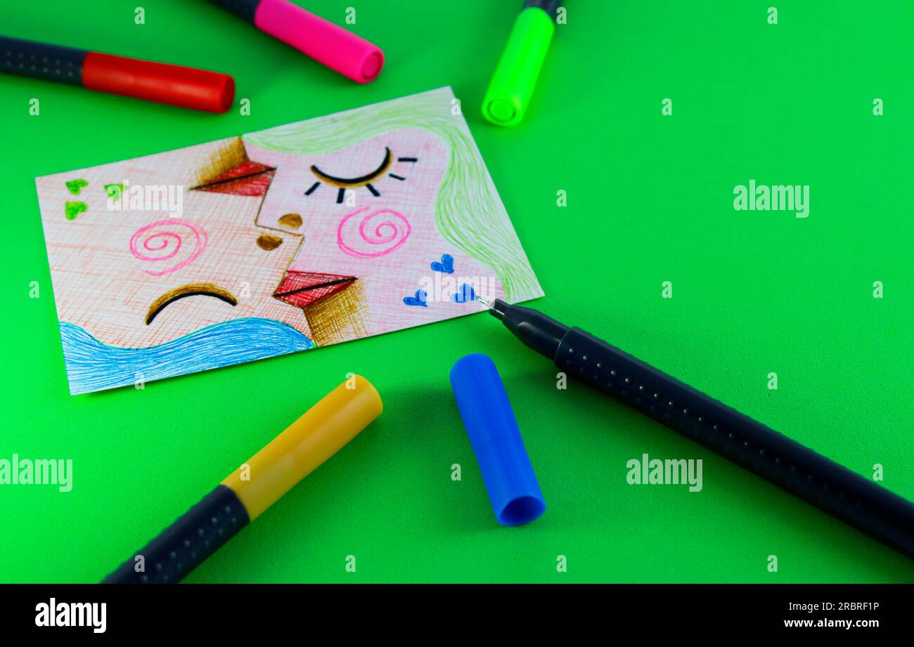 Pen draw line hi-res stock photography and images - Alamy
