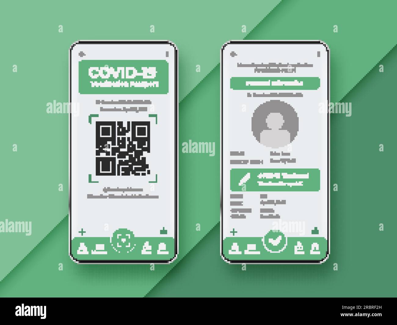 Mobile passport control app Stock Vector Images - Alamy