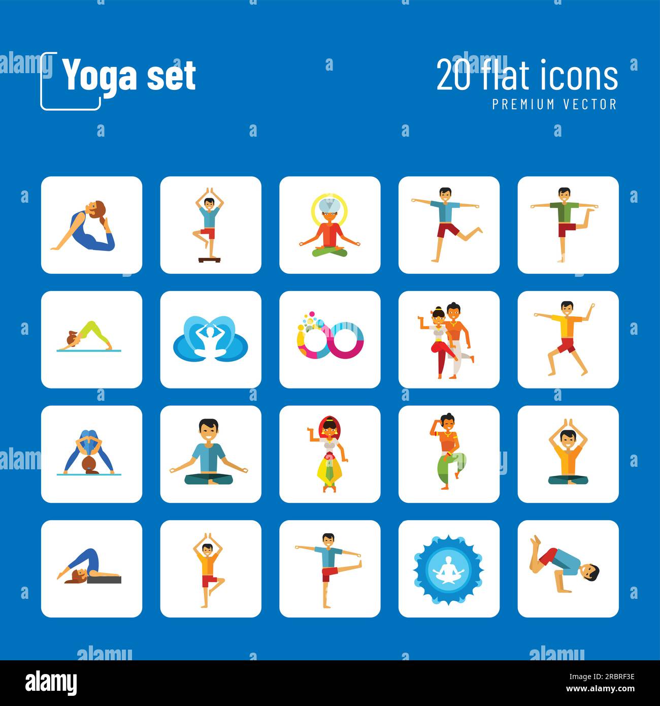 Yoga Icon Set Stock Vector Image & Art - Alamy