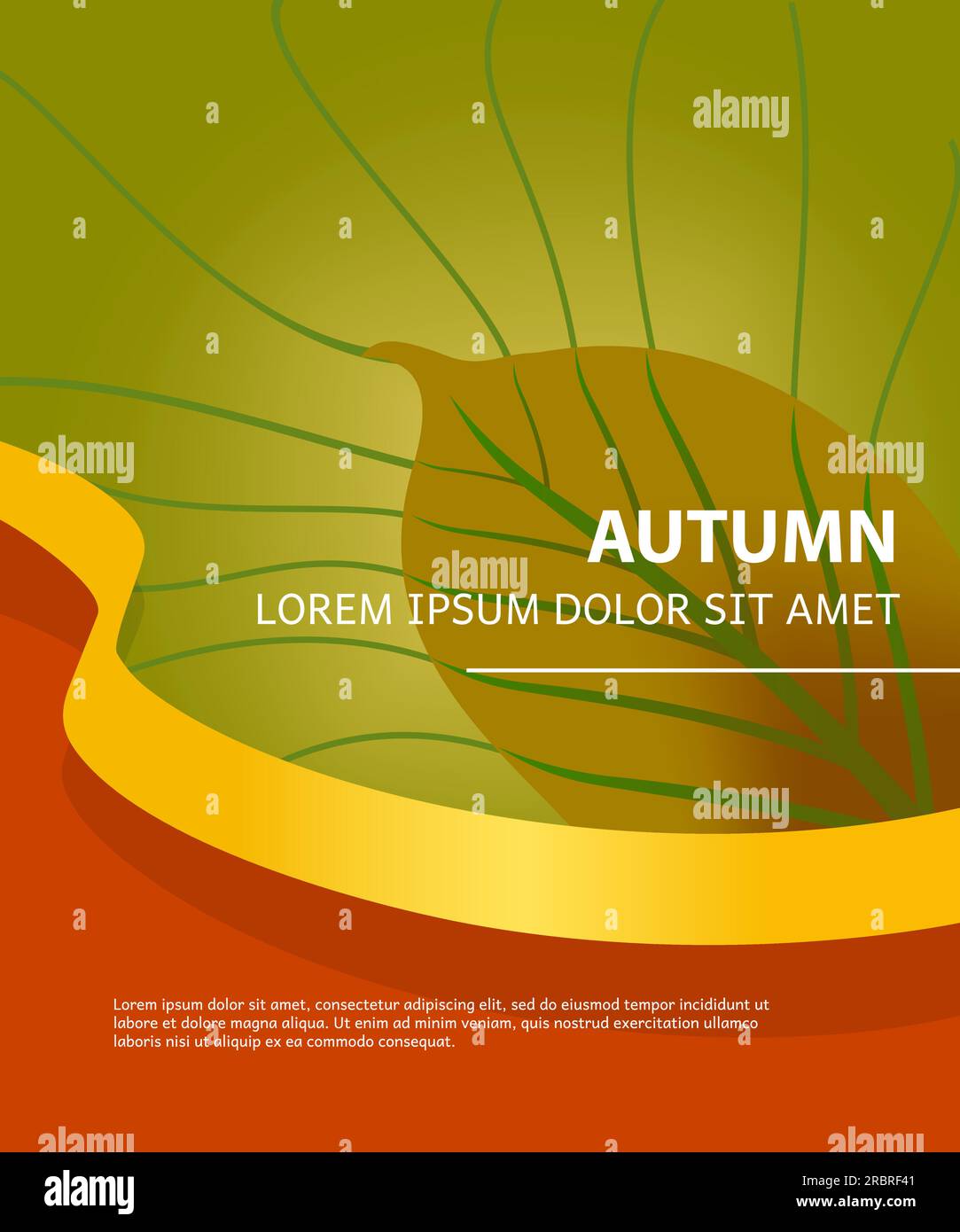 Autumn brochure design with leaf shape Stock Vector Image & Art - Alamy