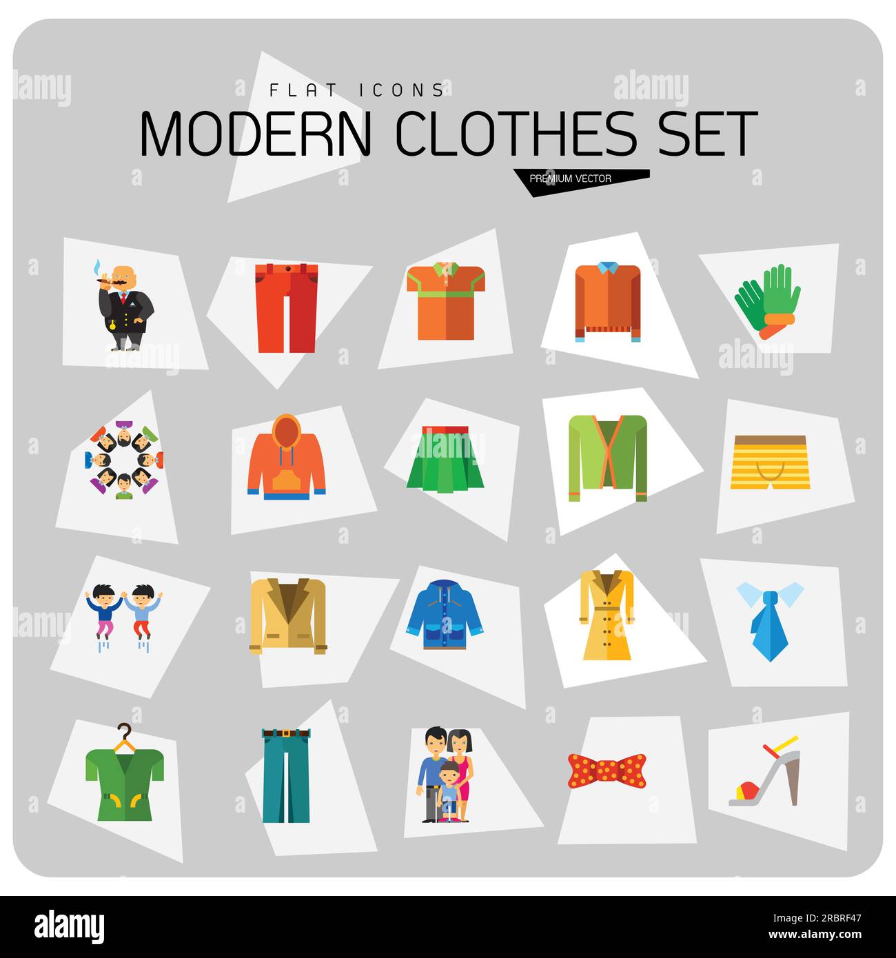 Modern Clothes Icon Set Stock Vector Image & Art - Alamy