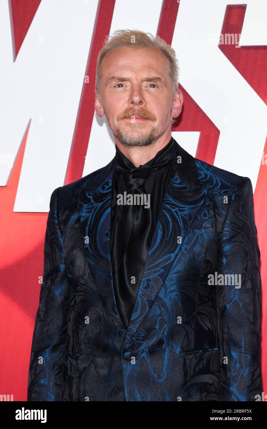 New York, USA. 10th July, 2023. Simon Pegg walking on the red carpet as ...