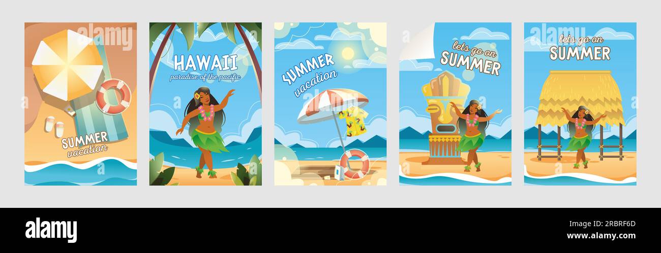 Colorful banners for Hawaii vacation Stock Vector Image & Art - Alamy