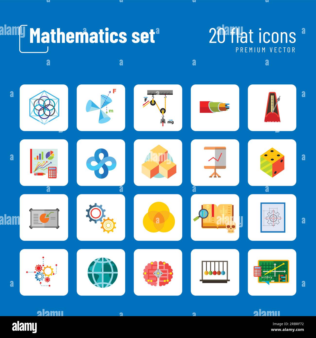 Mathematics Icon Set Stock Vector Image & Art - Alamy