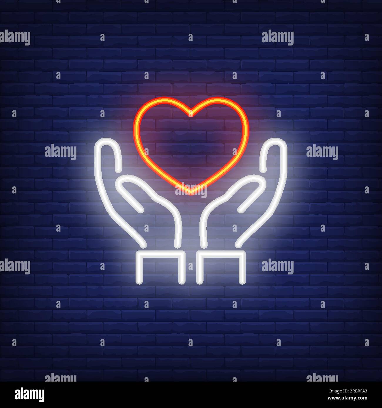 Heart hands colorful icon Stock Vector Images - Alamy
