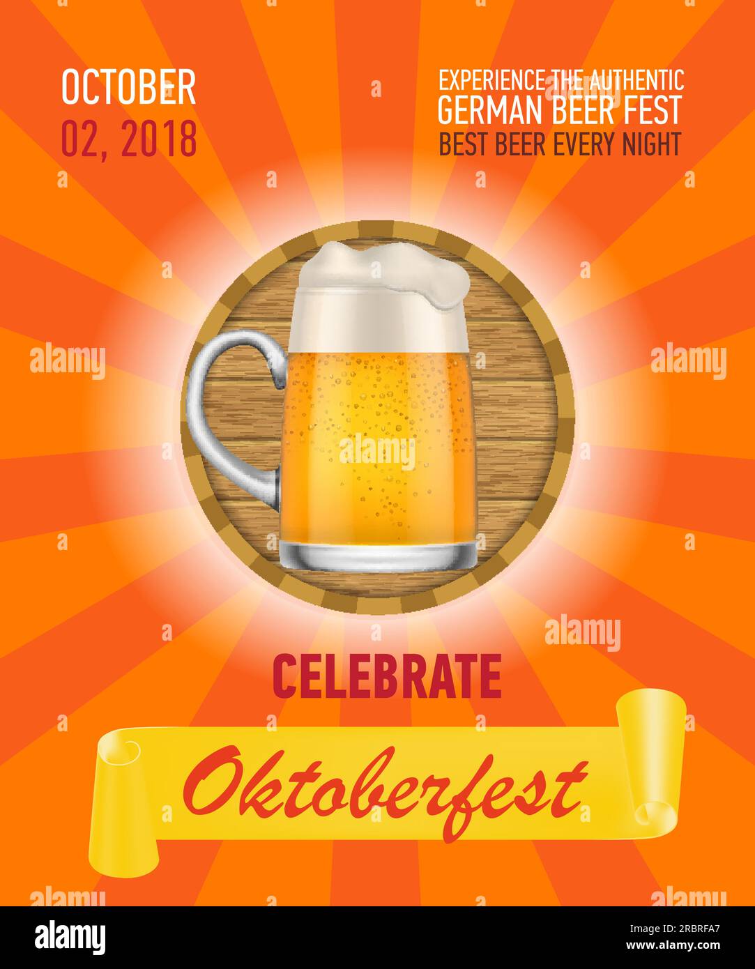 Celebrate Octoberfest, German beer poster design Stock Vector Image ...