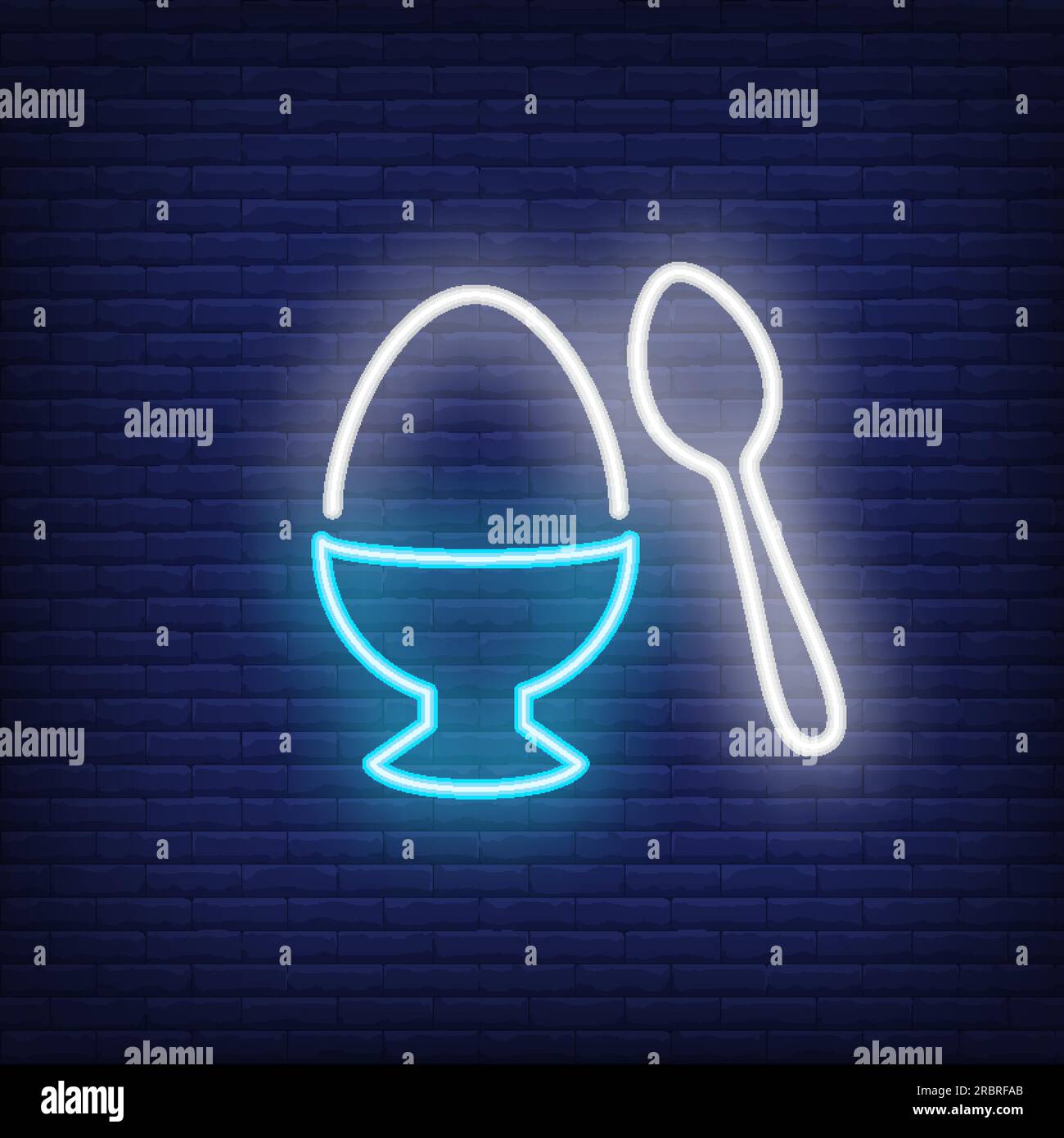 Boiled egg spoon eating Stock Vector Images - Alamy