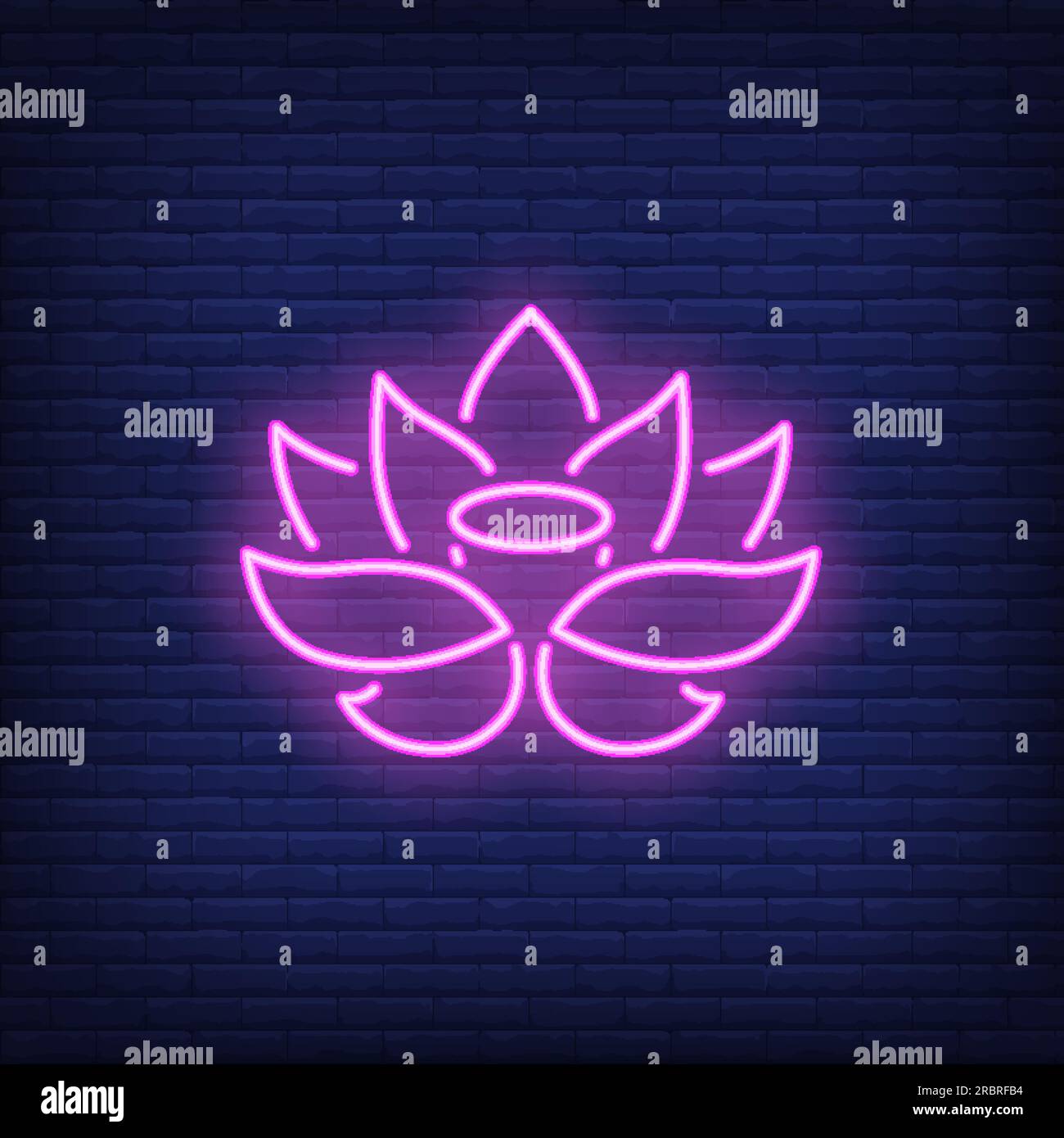 Pink lotus neon sign Stock Vector Image & Art - Alamy