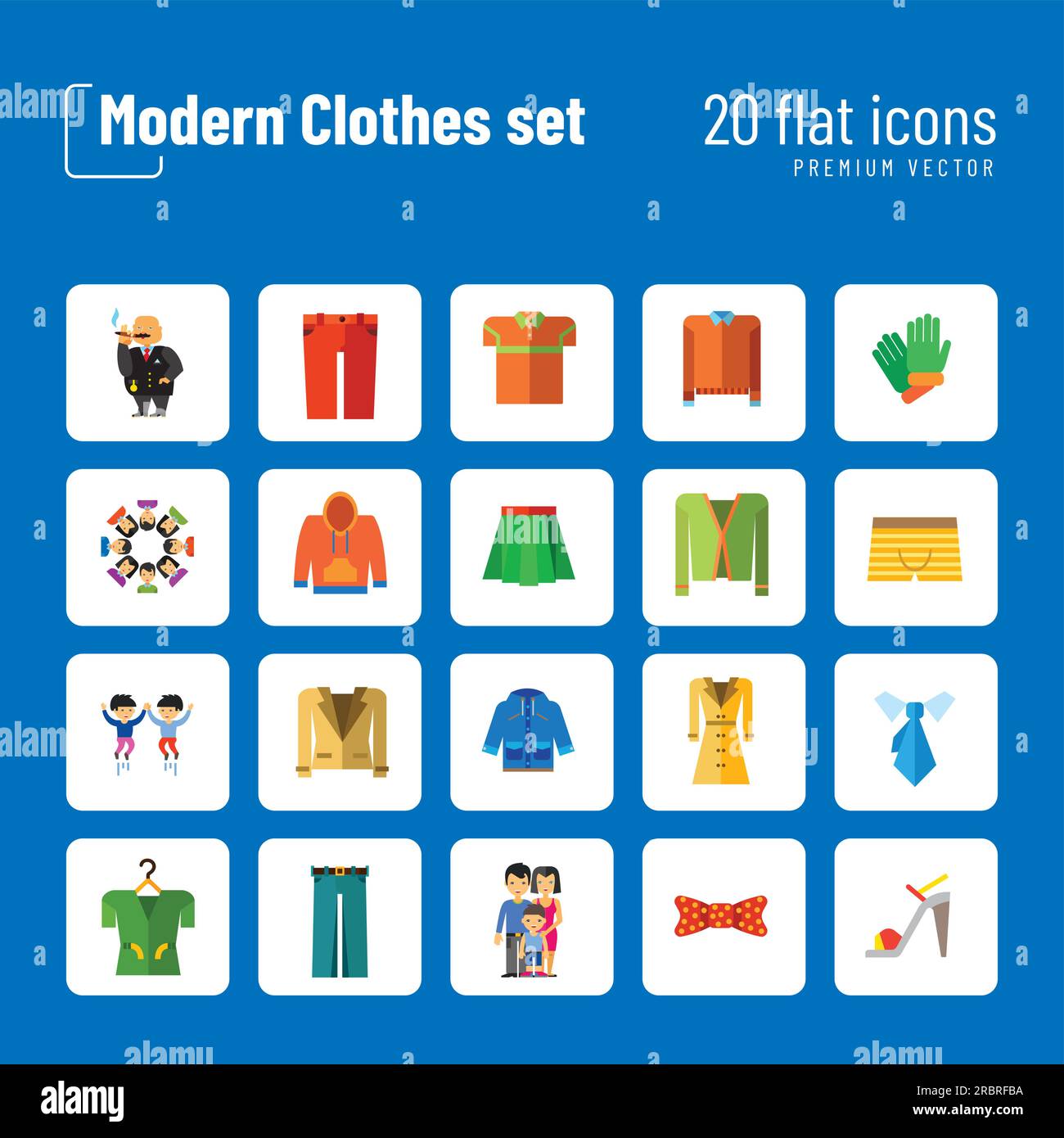 Modern Clothes Icon Set Stock Vector Image & Art - Alamy