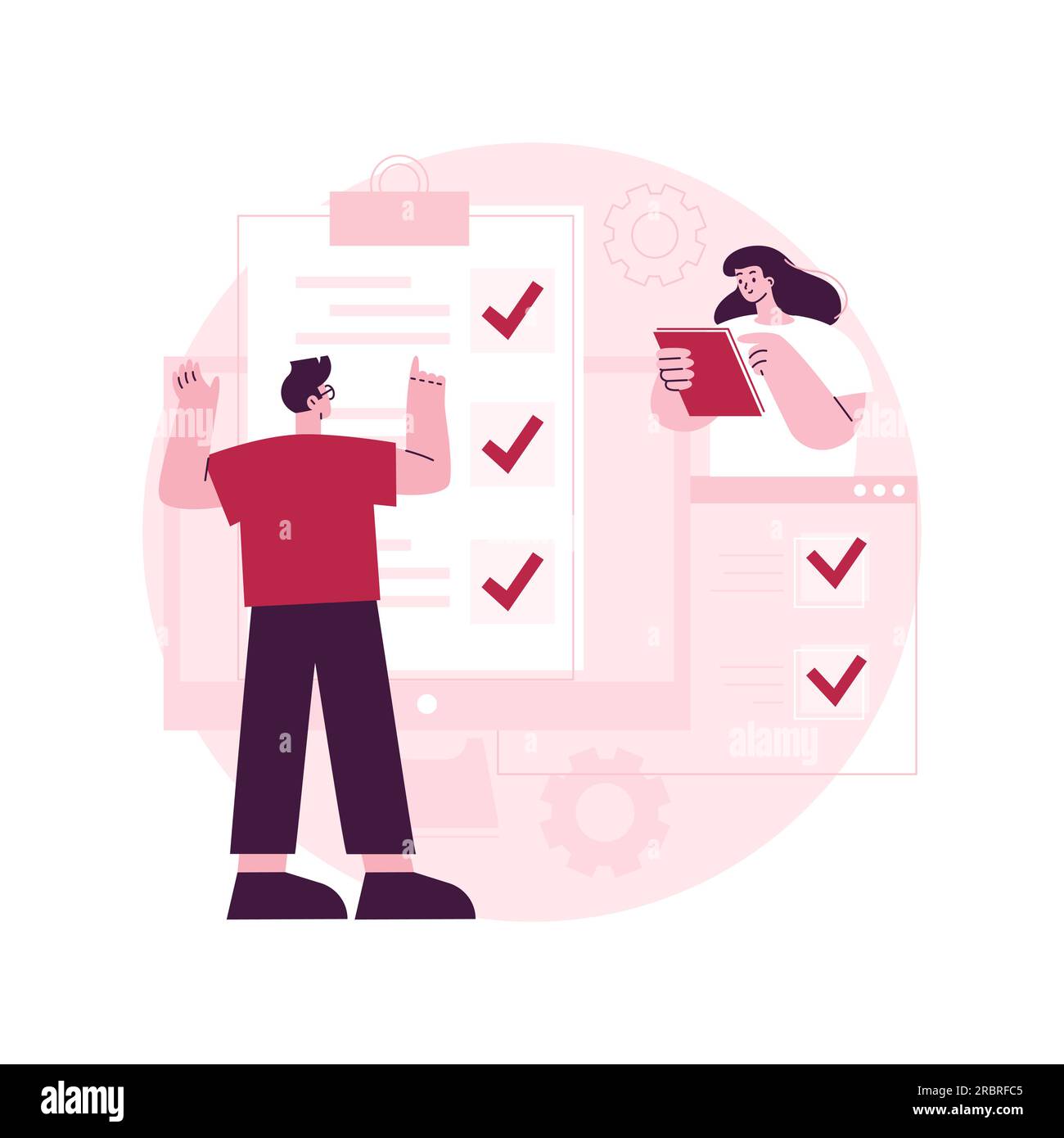 Online survey abstract concept vector illustration. Internet ...