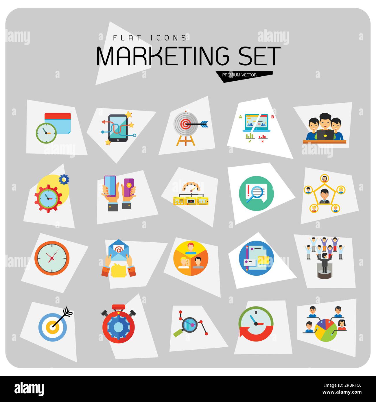 Marketing Icon Set Stock Vector Image & Art - Alamy
