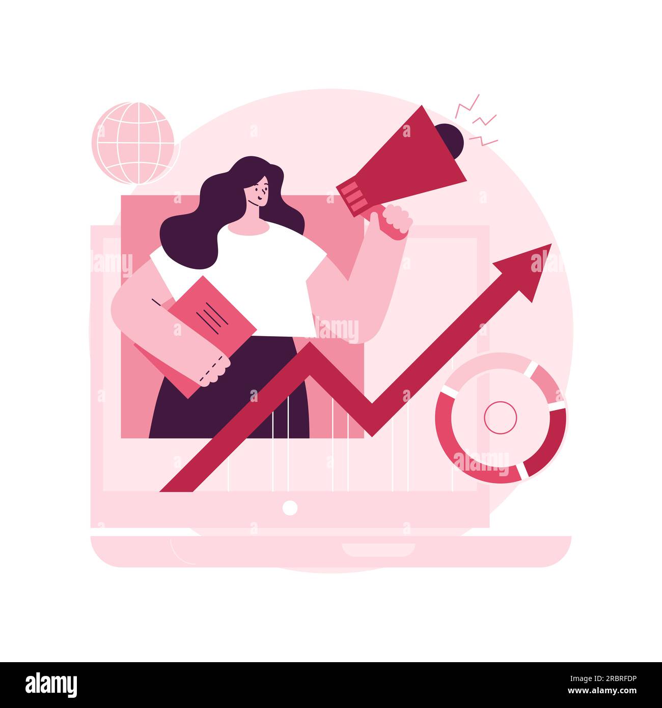 Digital marketing strategy abstract concept vector illustration. Brand ...