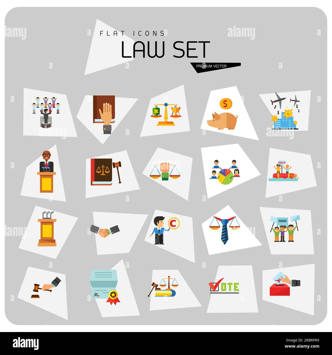 Law Icon Set Stock Vector Image & Art - Alamy