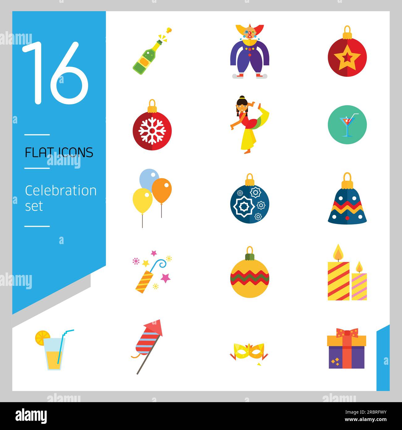 Celebration Icons Set Stock Vector Image & Art - Alamy
