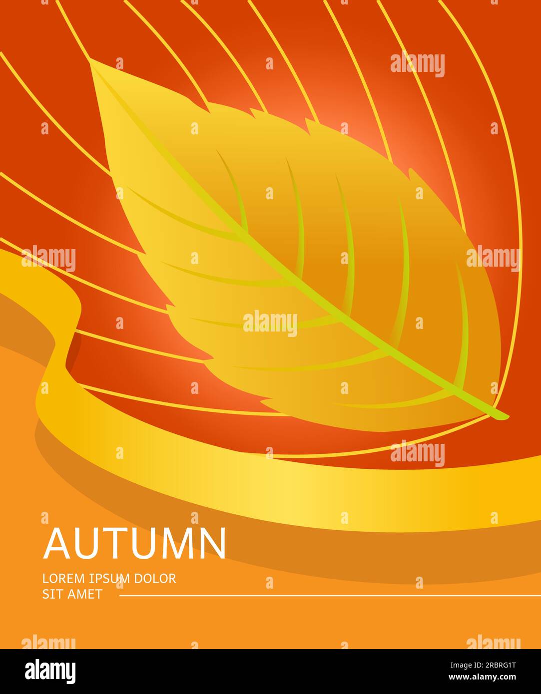 Autumn flyer design with leaf shape Stock Vector Image & Art - Alamy