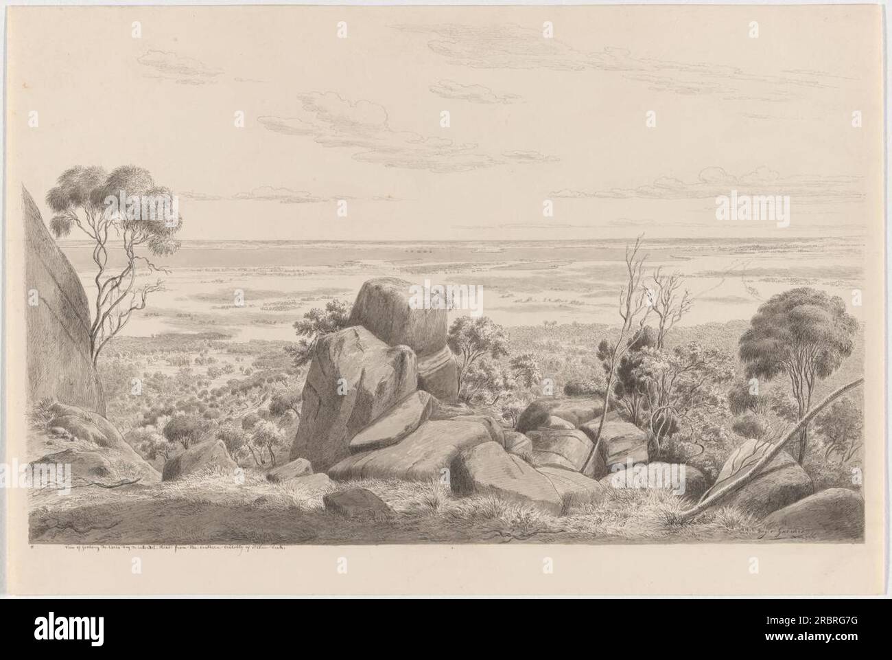 View of Geelong, the Corio Bay and Indented Heads from the southern ...