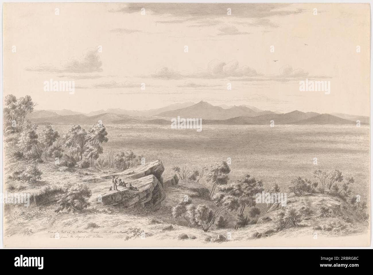 View of a part of the Australian Pyrenees, little Mt Cole and Ararat ...