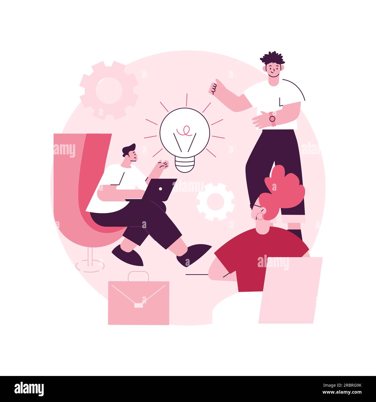 Workplace culture abstract concept vector illustration. Shared values ...