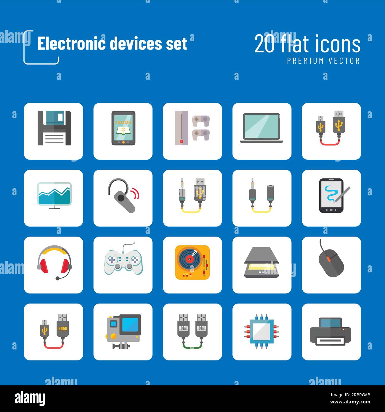 Electronic devices icons set Stock Vector Image & Art - Alamy