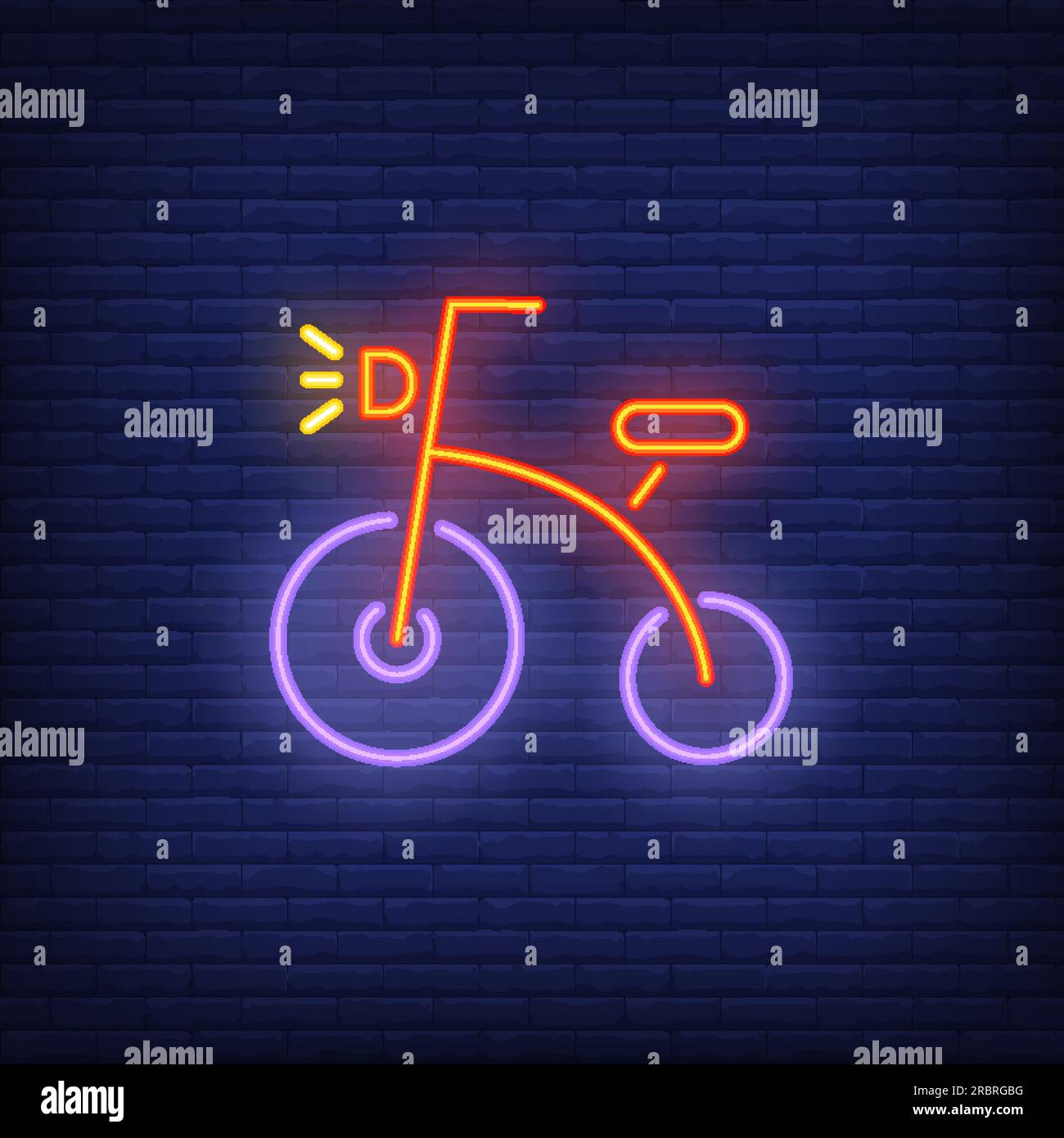 Retro bicycle neon sign Stock Vector Image & Art - Alamy