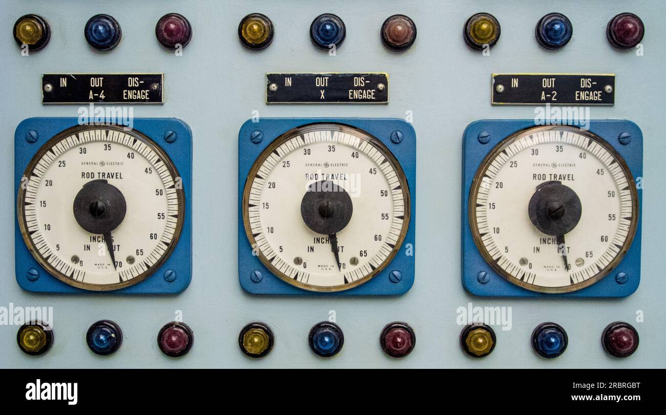 Inside the control room of the USNS Savannah, a nuclear powered ...
