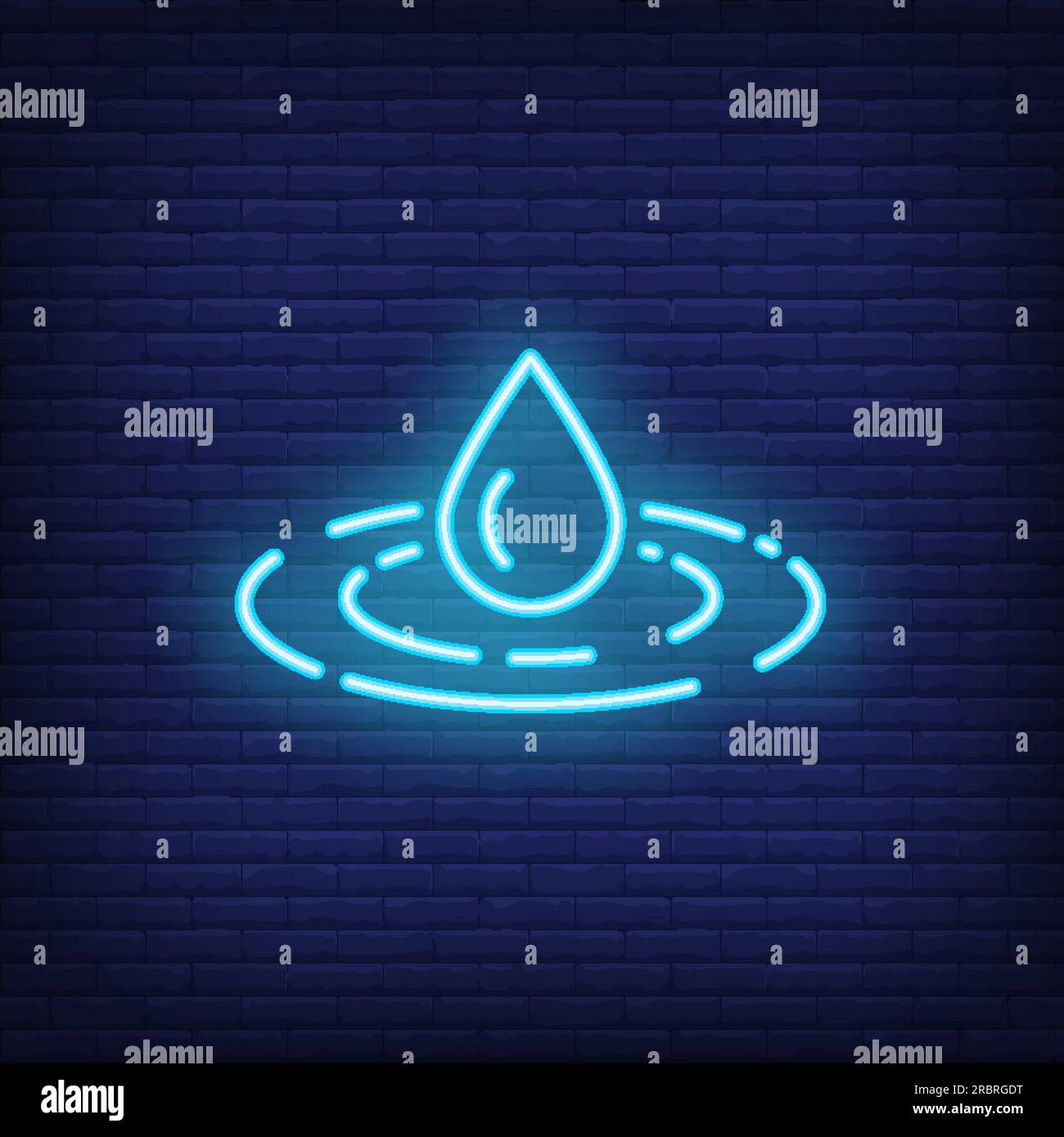 Water drop neon sign Stock Vector Image & Art - Alamy