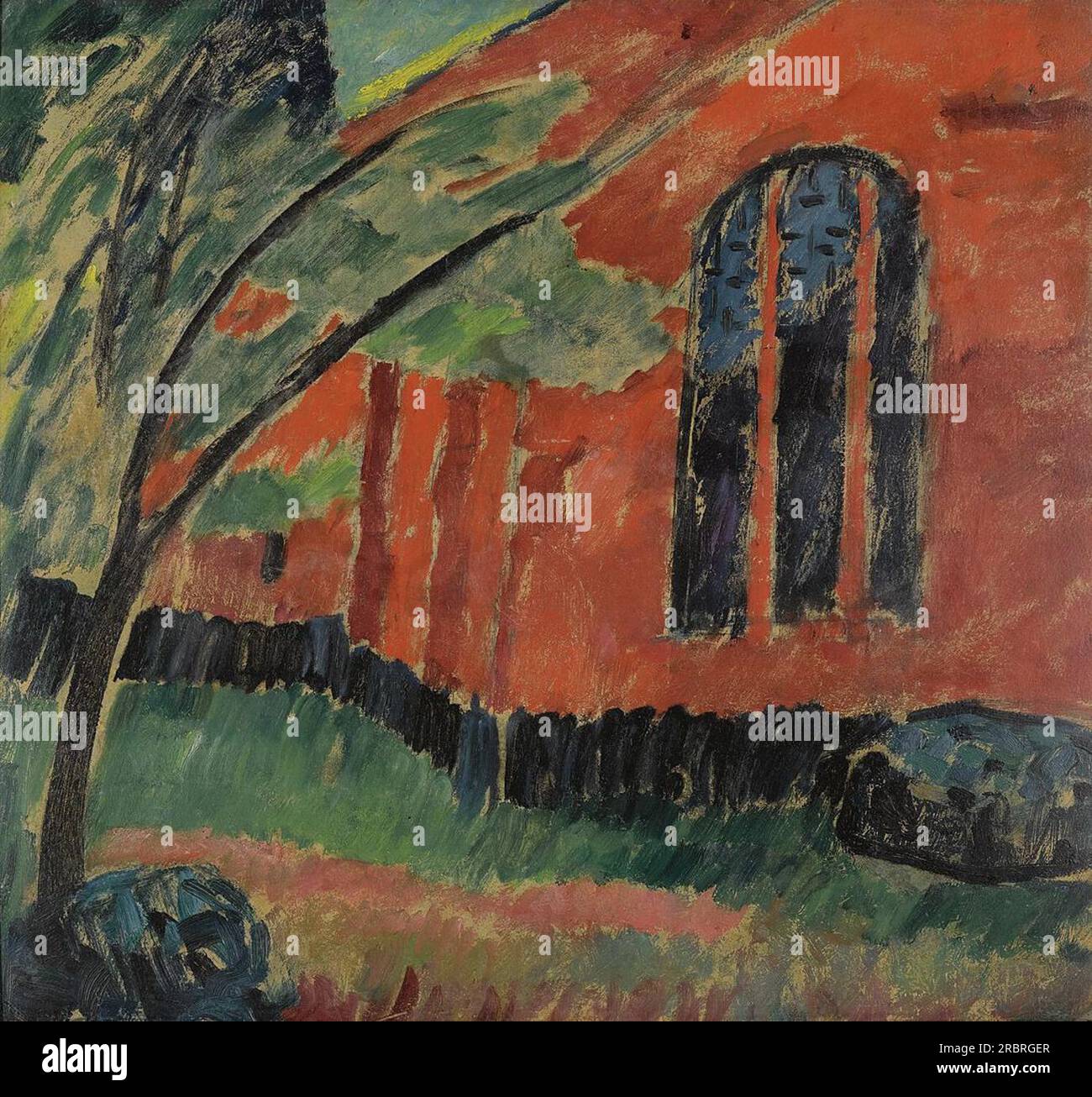 The church in Prerow 1911 by Alexej von Jawlensky Stock Photo - Alamy