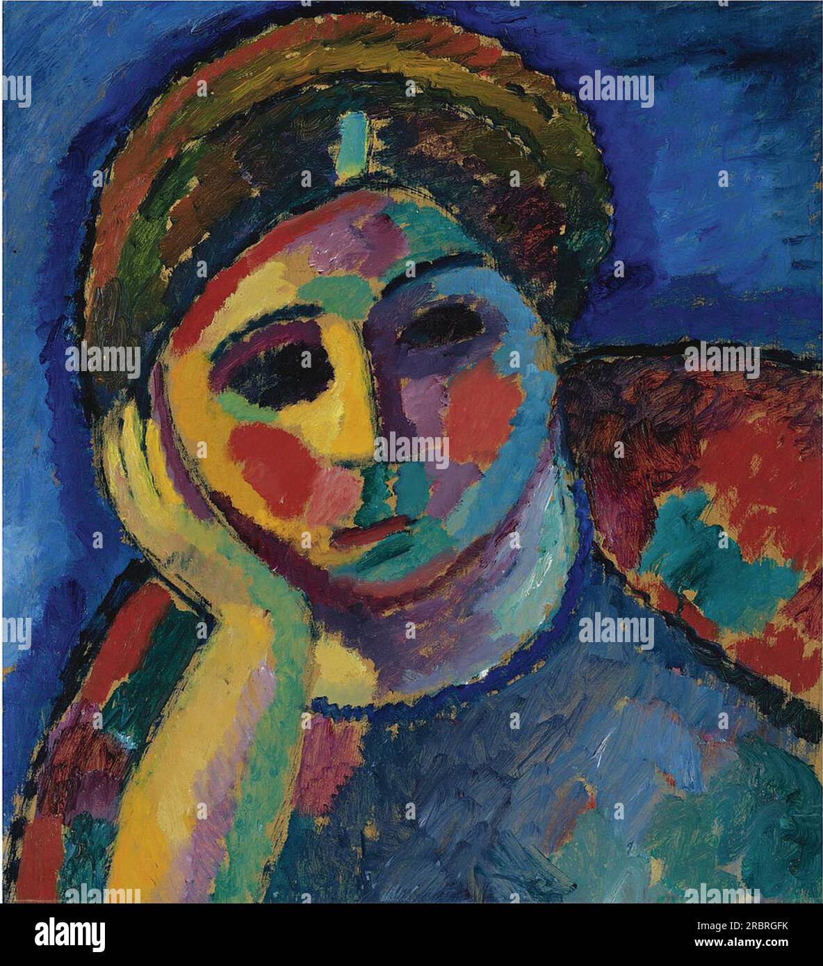 The thinking woman 1912 by Alexej von Jawlensky Stock Photo - Alamy