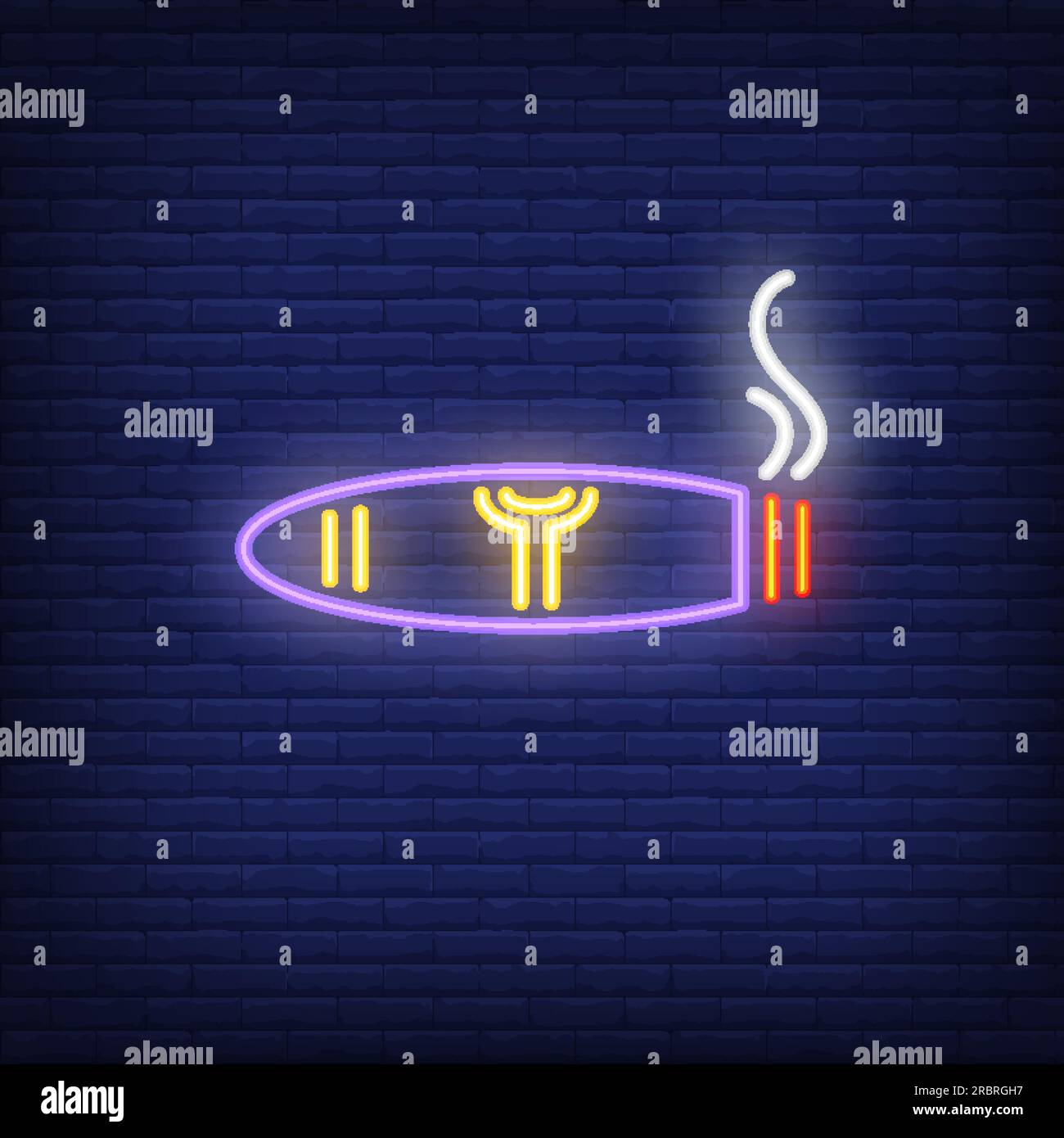 Smoking cigar neon sign Stock Vector Image & Art - Alamy