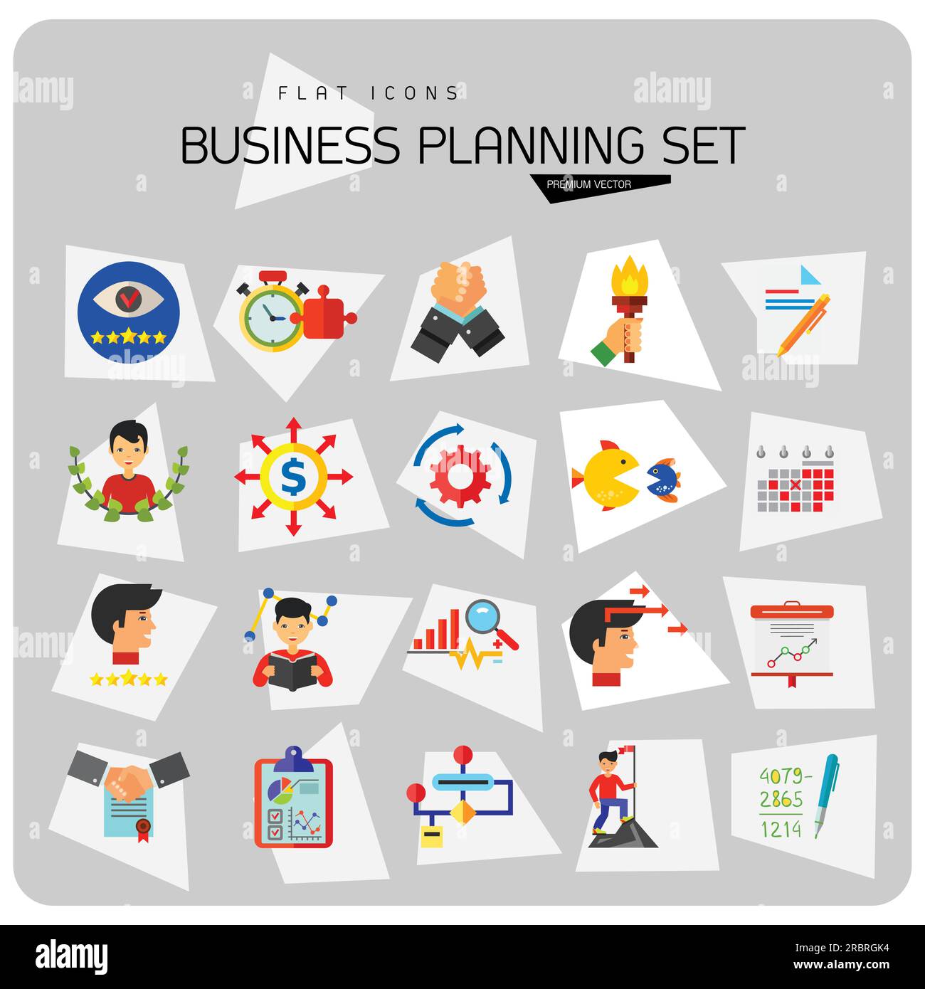 Business Planning Icon Set Stock Vector Image & Art - Alamy